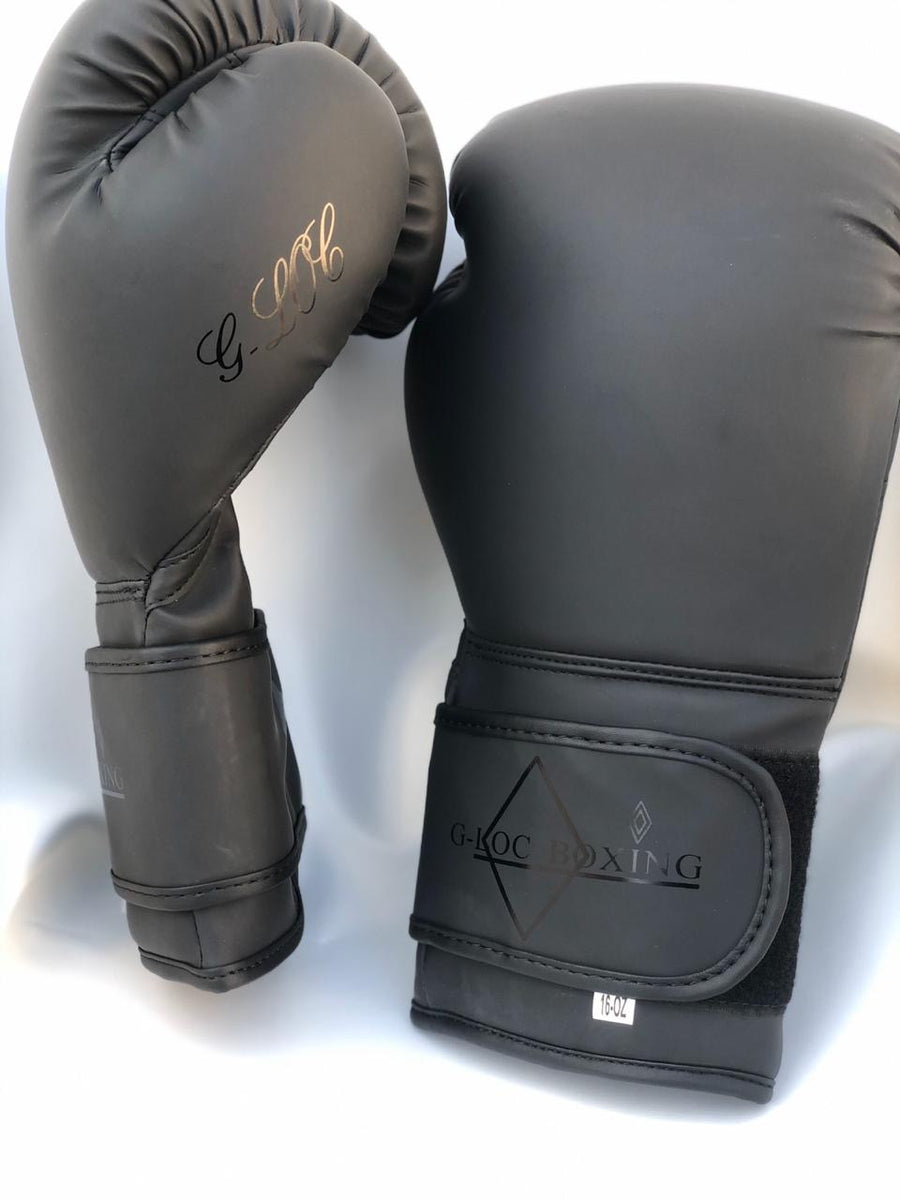 Matte black boxing Gloves – G-LOC SPORTS